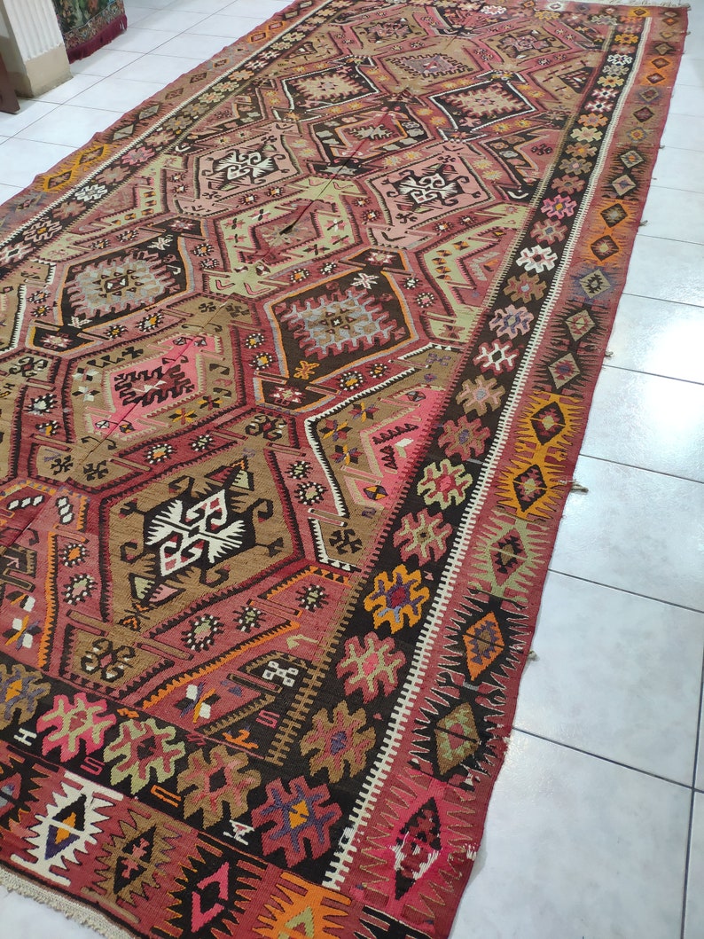 Adana Kilim Rug 673 X 1486 Feet Turkish Rug Kilim Rug - Etsy