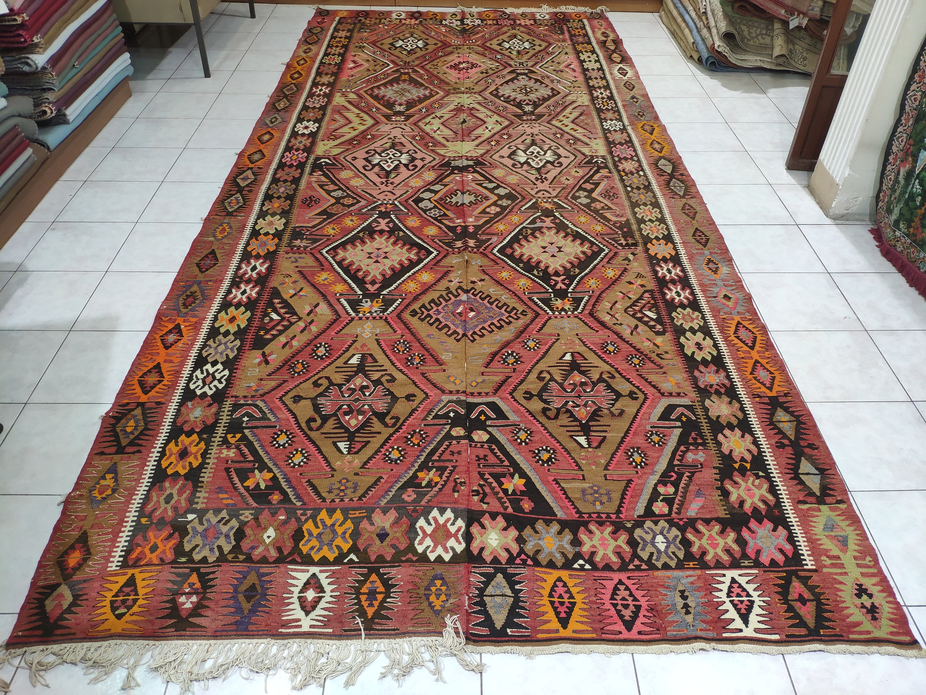 Adana Kilim Rug 673 X 1486 feet Turkish Rug Kilim Rug | Etsy