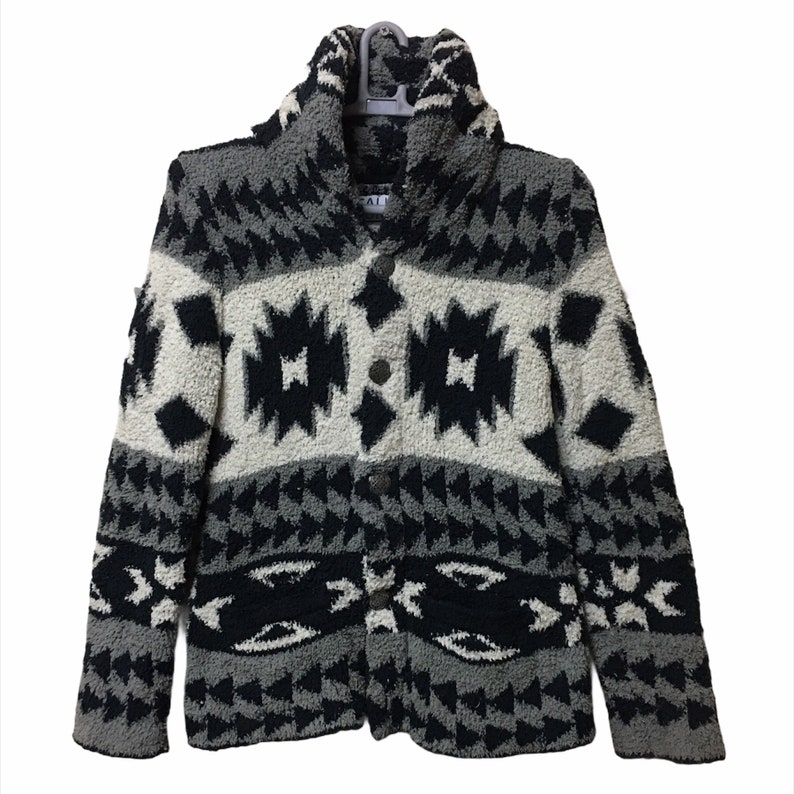 Aztec Fleece Native Navajo Patern Jacket M Size Buttons Up - Etsy Canada