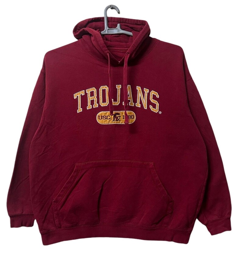 Vintage USC University of South California Trojans Hoodie Big Logo ...