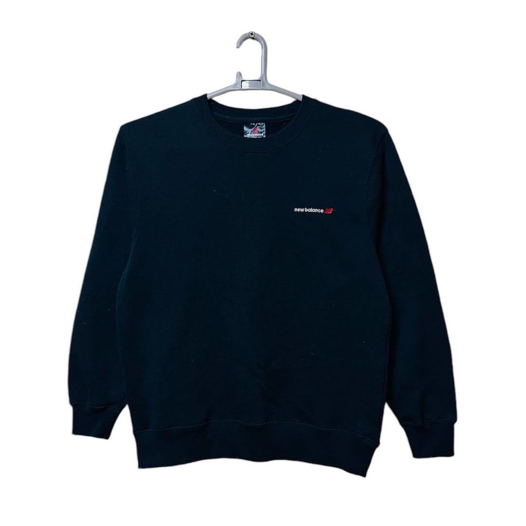 Vintage New Balance Embroidery Small Logo Sweatshirt L Size Black ...