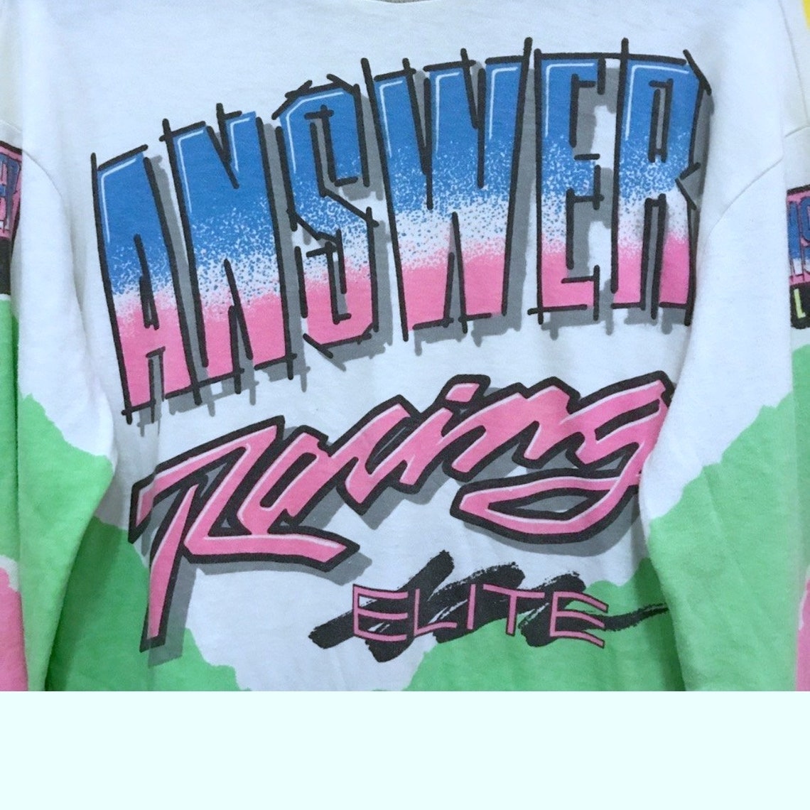 Vintage Answer Racing Motocross Jersey Fox Dirk Bike Motocross Mcgrath ...