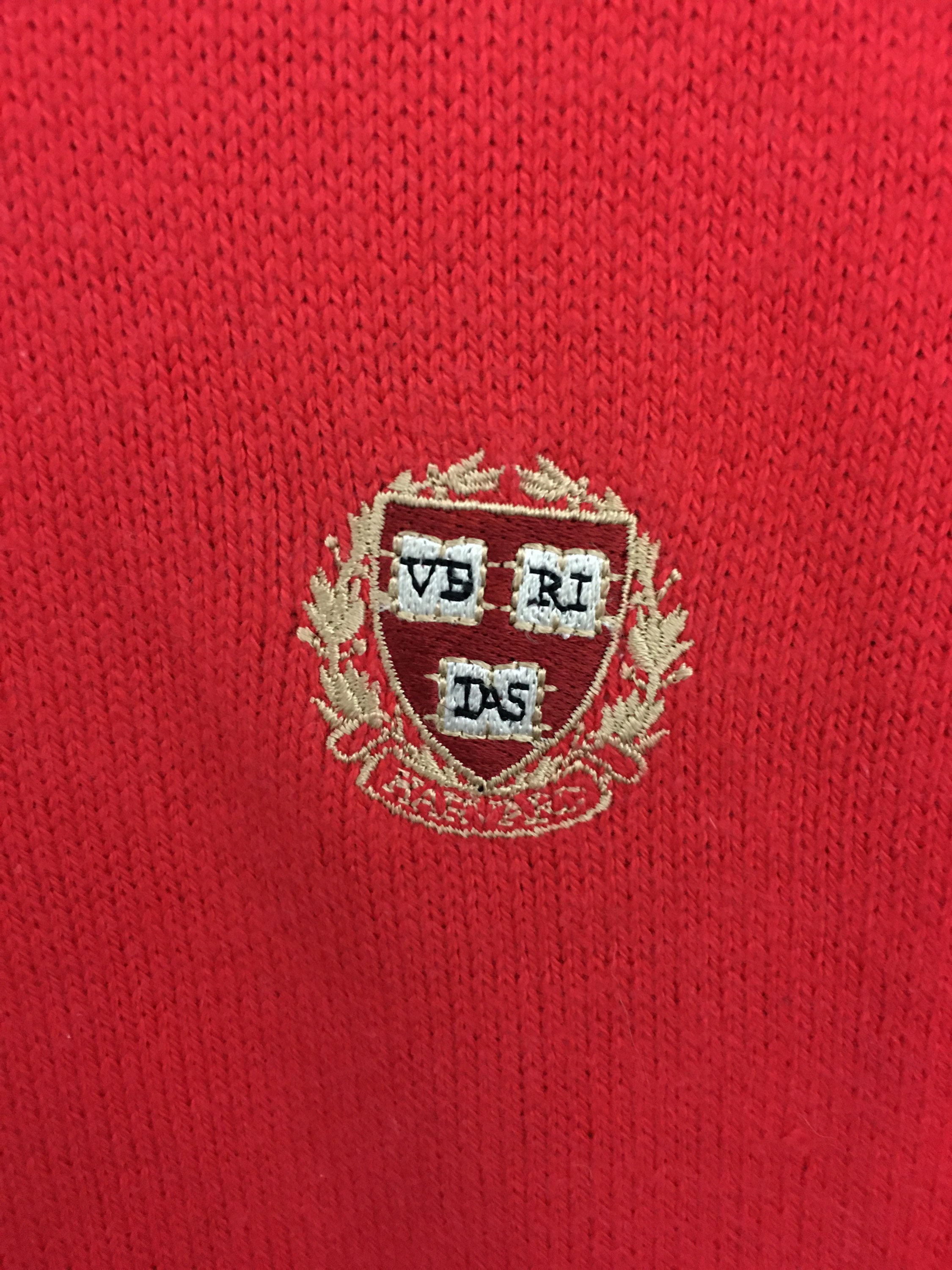 Vintage Harvard University Small Logo Embroidered Sweatshirt Red Colour ...