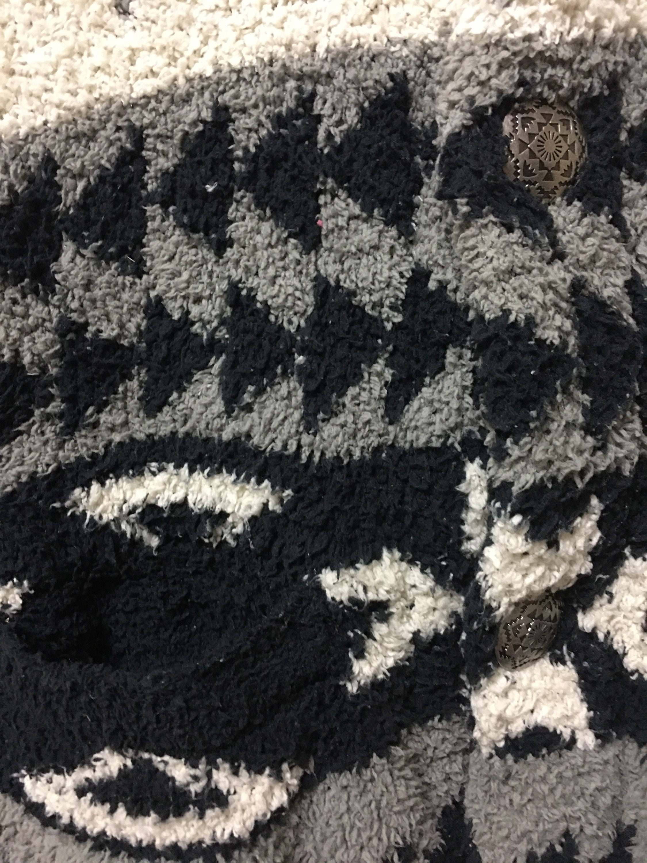 Aztec Fleece Native Navajo Patern Jacket M Size Buttons Up - Etsy