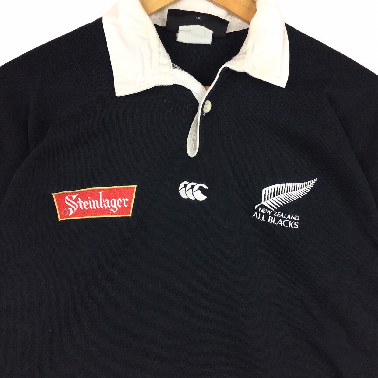90s Canterbury of New Zealand Rugby Polos Short Sleeve STEINLAGER All ...