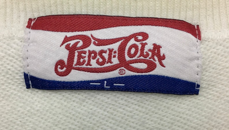 Vintage Pepsi Cola Embroidered Logo Colour Block Sweatshirt Large Size ...