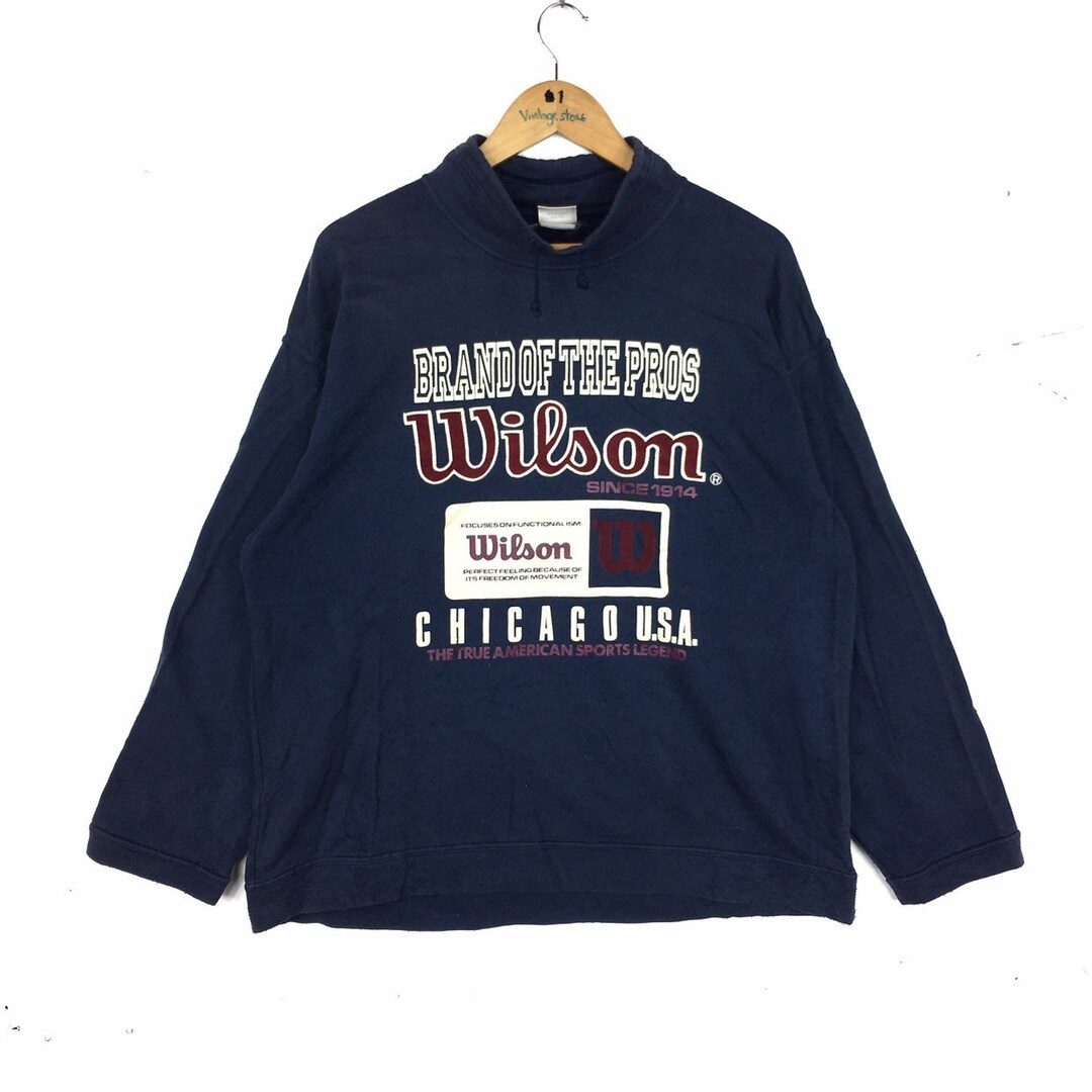 Vintage Wilson Embroidery Big Logo Sweatshirt XL Size - Etsy