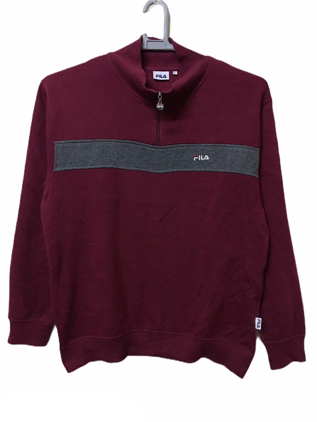 Vintage 90s Fila Small Logo Sweatshirt L Size - Etsy