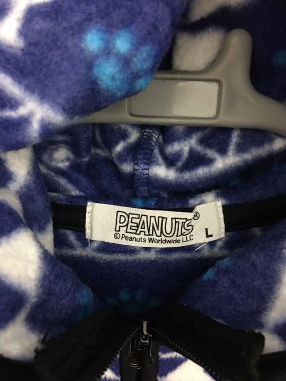Vintage Peanuts Snoopy fleece Full printed zipper Blu… - Gem