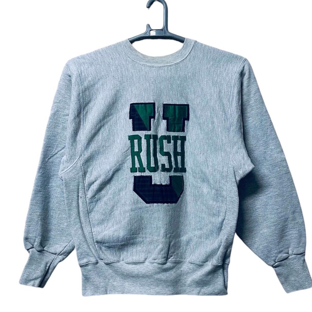 Vintage 80s RUSH UNIVERSITY Big Logo Pullover Sweatshirt Medium Size ...