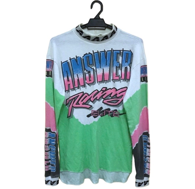 Vintage Answer Racing Motocross Jersey Fox Dirk Bike Motocross Mcgrath ...
