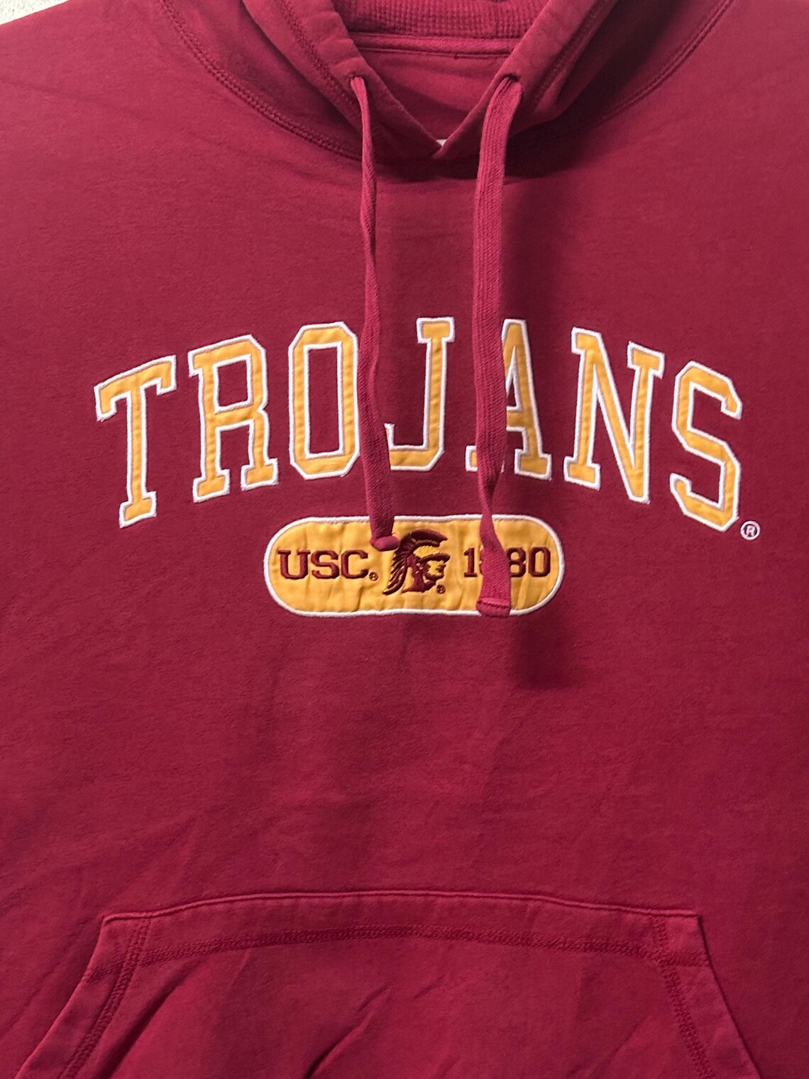 Vintage USC University of South California Trojans Hoodie Big Logo ...