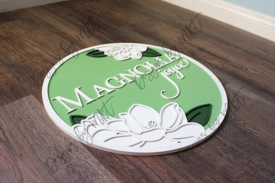 Round Magnolia Sign DIGITAL Files, SVG, PDF, Etc. - Etsy