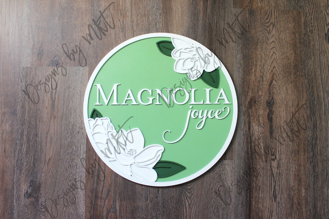 Round Magnolia Sign DIGITAL Files, SVG, PDF, Etc. - Etsy