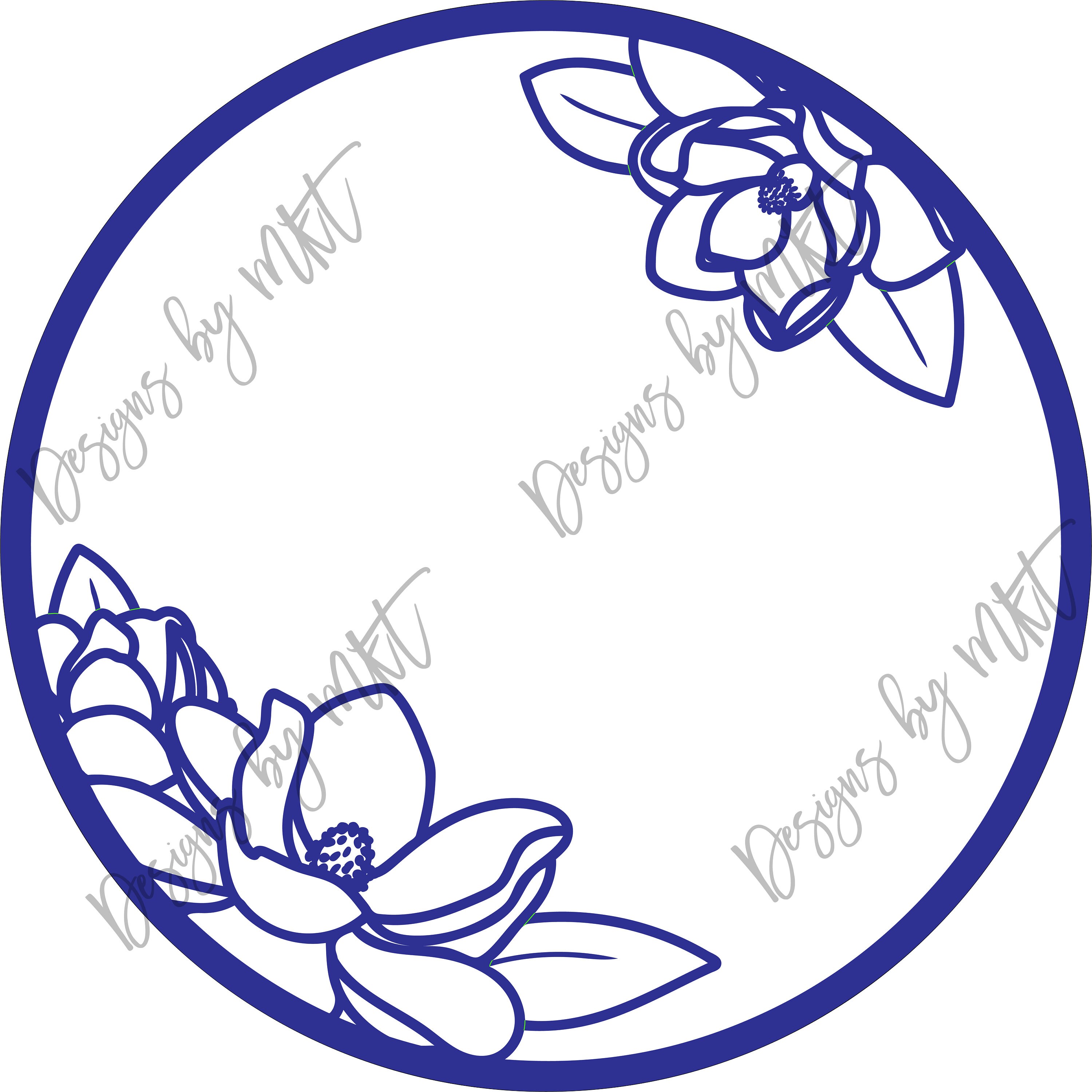 Round Magnolia Sign DIGITAL Files, SVG, PDF, Etc. - Etsy