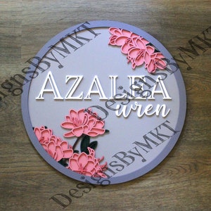 Round Azalea Sign DIGITAL Files, SVG, PDF, Etc. - Etsy