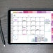 Digital 12-month Planner UNDATED Floral Design, Hyperlinked Year 2019 ...