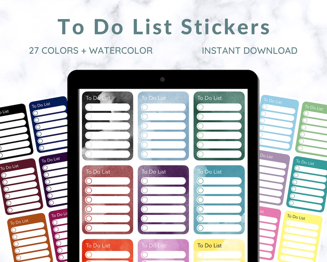 To Do List Stickers for Planners and Journals Customizable Goodnotes ...