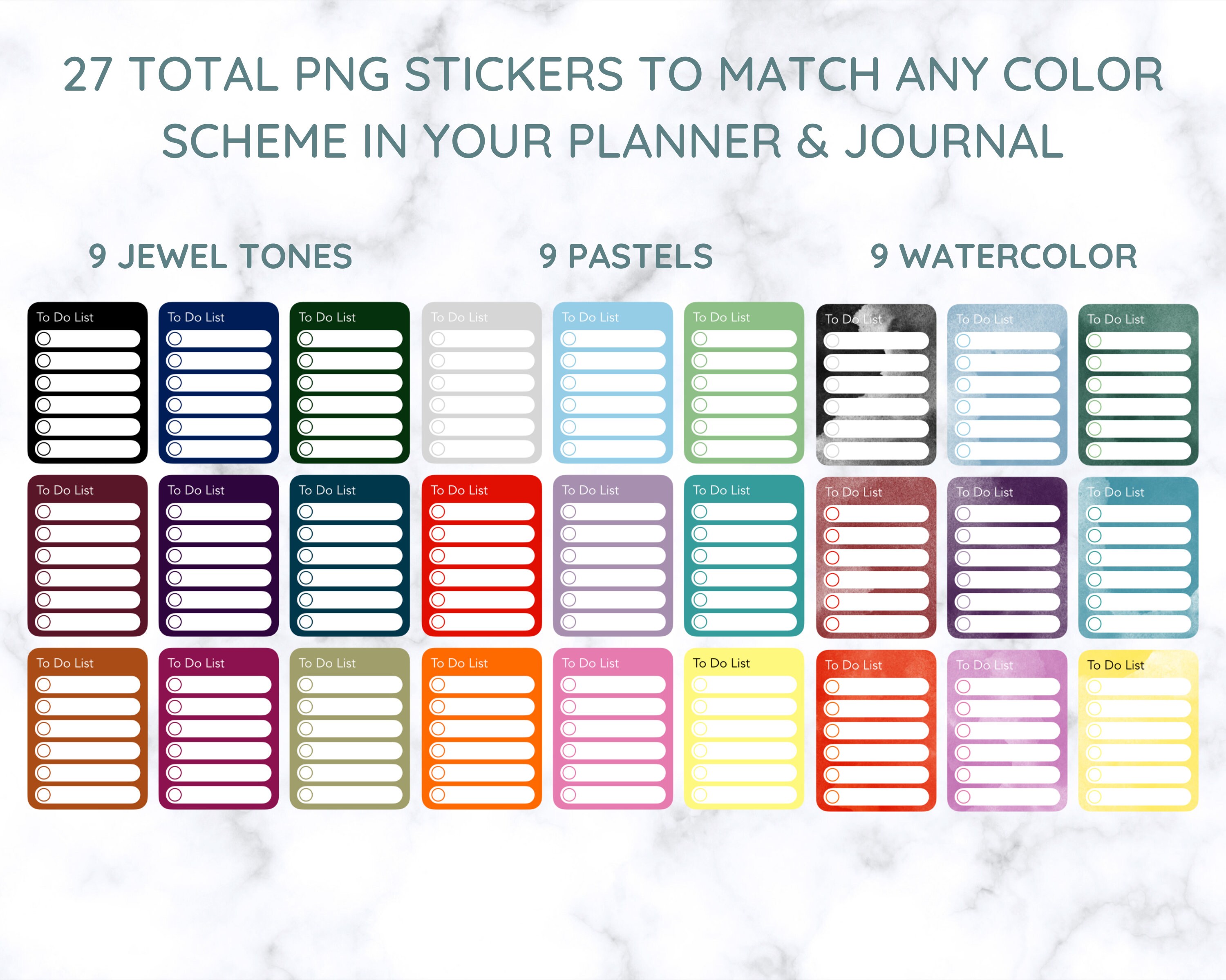 To Do List Stickers for Planners and Journals Customizable Goodnotes ...