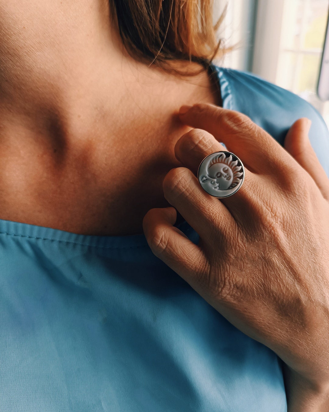 Victorian Style Ring With Sardonic Shell Cameo - Etsy