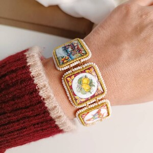 Sicilian Bracelet With Sicily Ceramic Tiles - Etsy