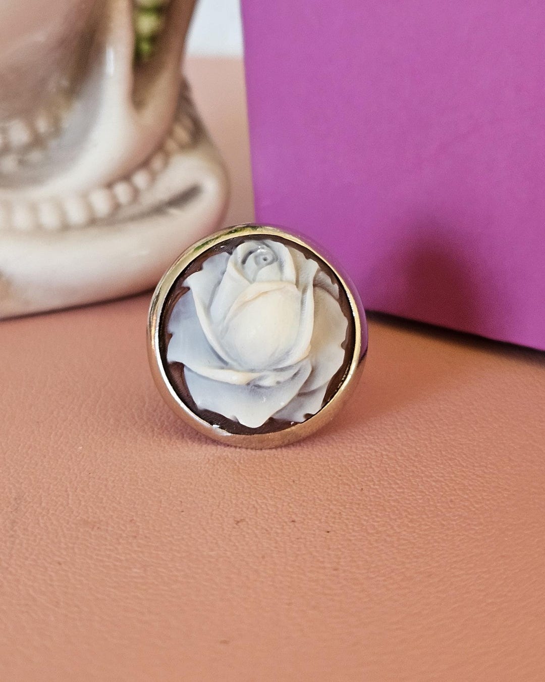 Victorian Style Ring With Sardonic Shell Cameo - Etsy