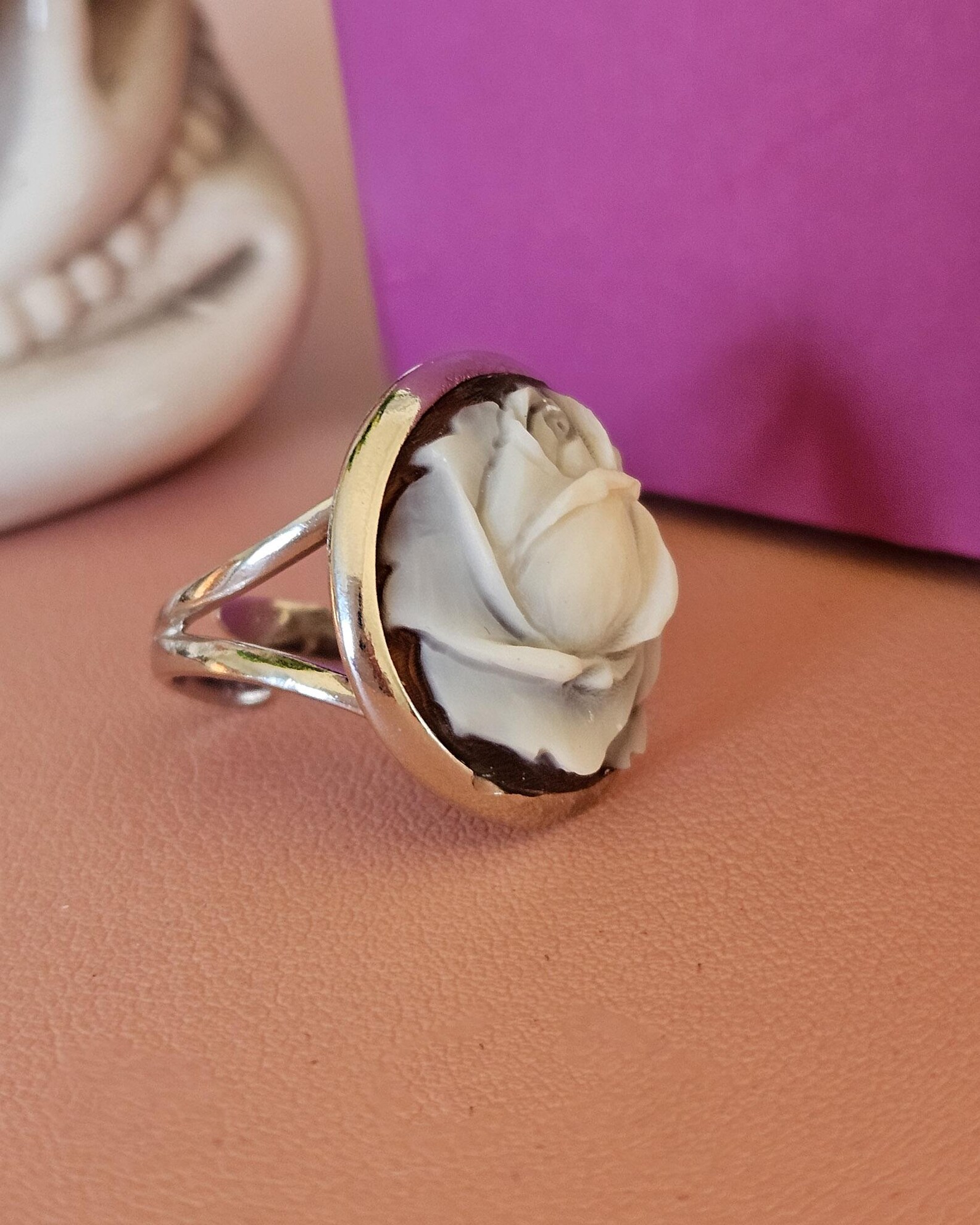 Victorian Style Ring With Sardonic Shell Cameo - Etsy