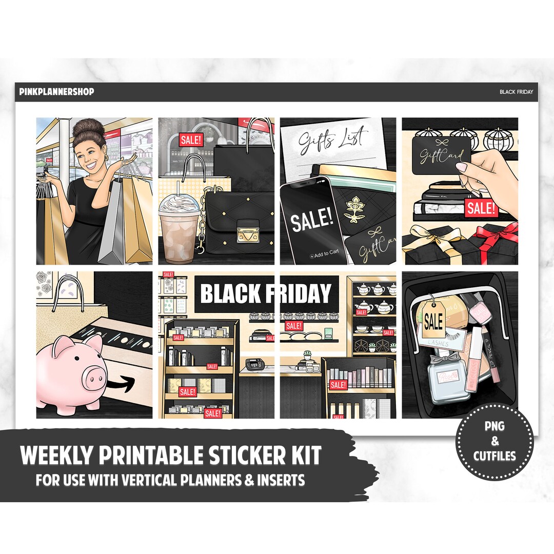 Printable Planner Stickers, Vertical Stickers, Weekly Kit, Erin Condren ...