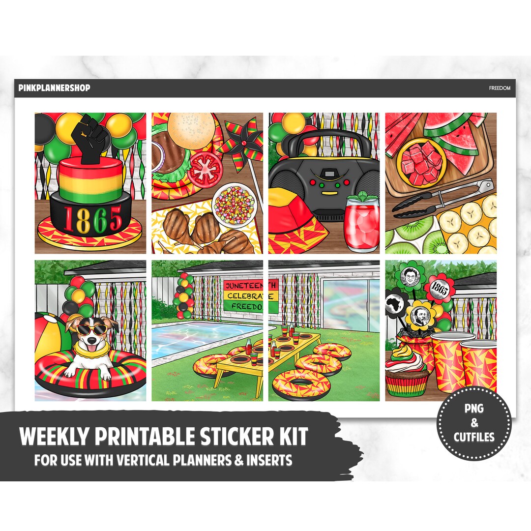 Printable Planner Stickers, Weekly Sticker Kit, Freedom, Erin Condren ...