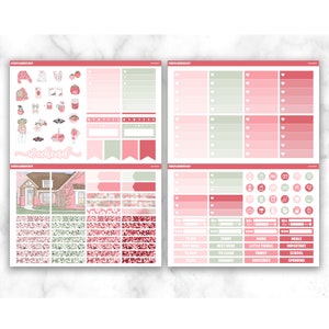 Printable Planner Stickers, Weekly Sticker Kit, Strawberry, Erin ...