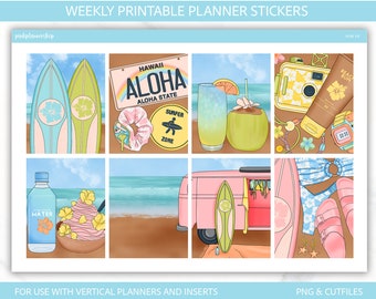 Printable Planner Stickers, Weekly Sticker Kit, Splash, Erin Condren ...