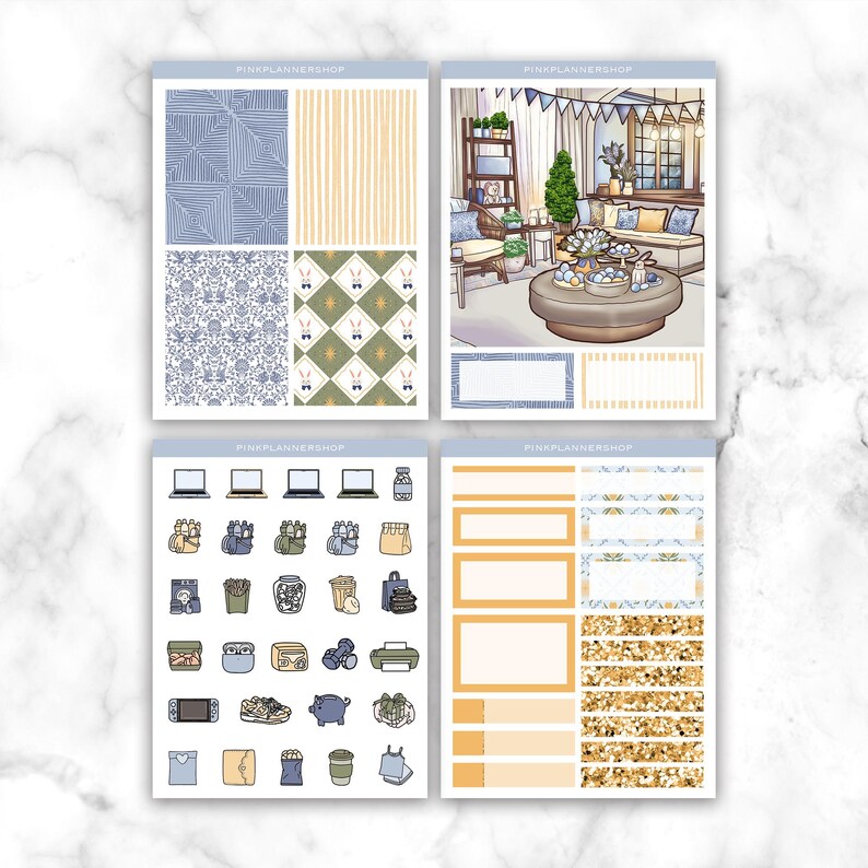 Spring Planner Stickers, Easter Sunday Weekly Kit, Erin Condren, Easter ...