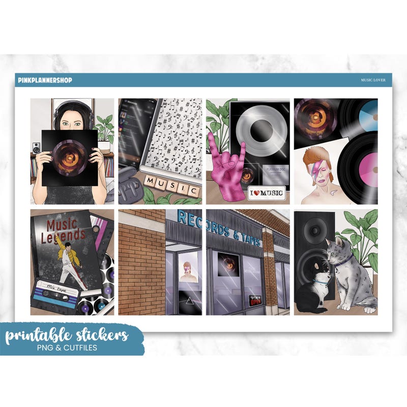 Music Stickers - Etsy