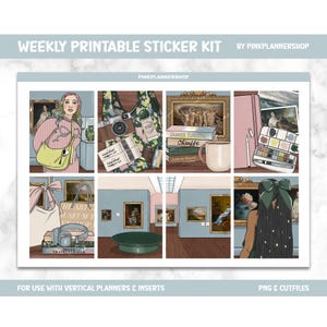 Printable Planner Stickers, Art Museum, Erin Condren, Sticker Sheets ...