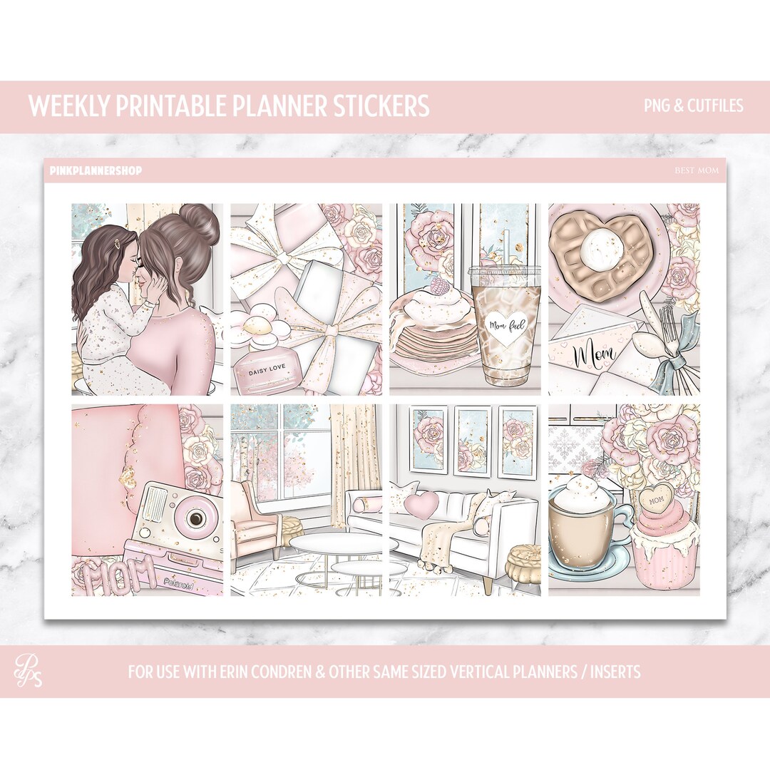 Printable Planner Stickers, Weekly Sticker Kit, Best Mom, Erin Condren ...