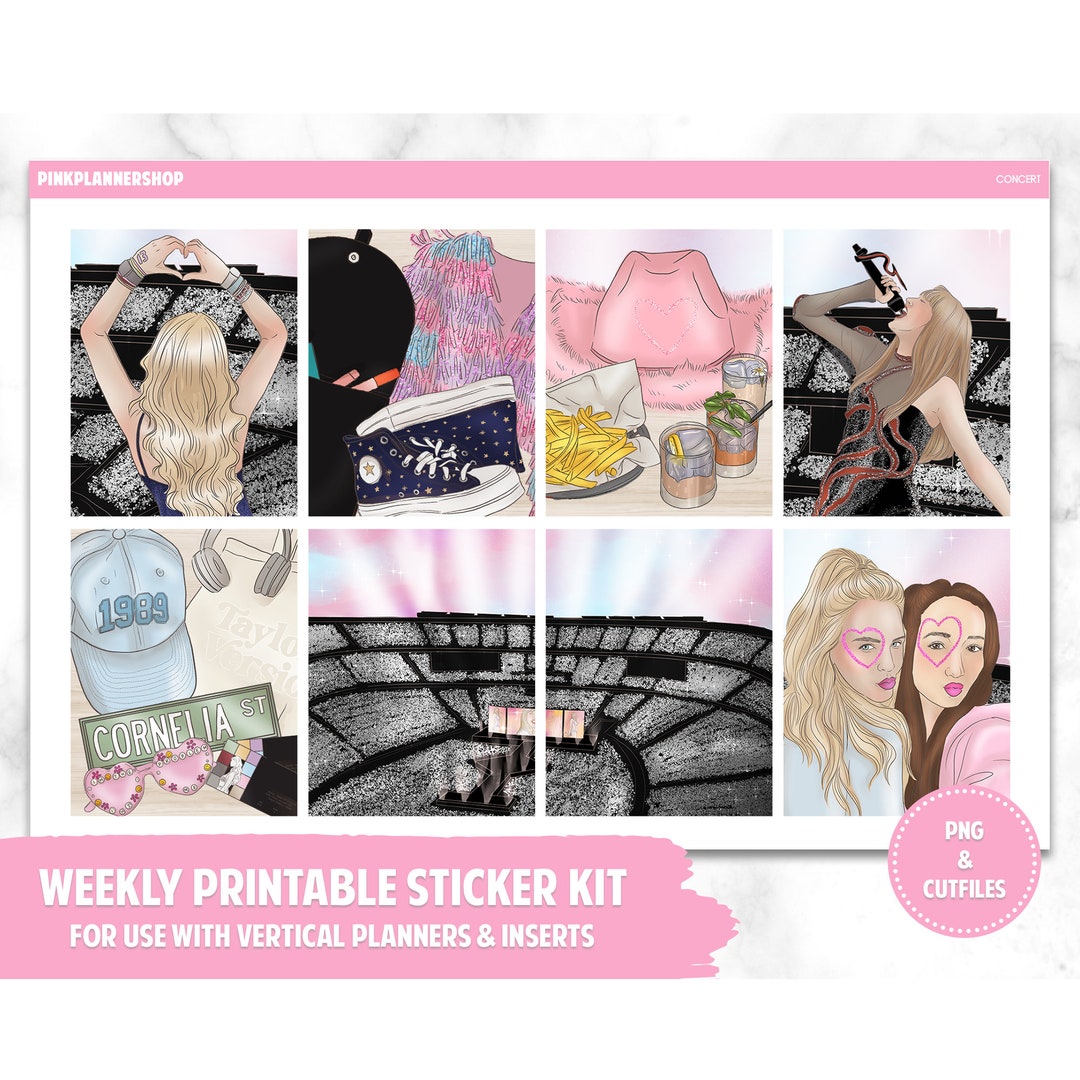Printable Planner Stickers, Weekly Sticker Kit, Concert, Erin Condren ...