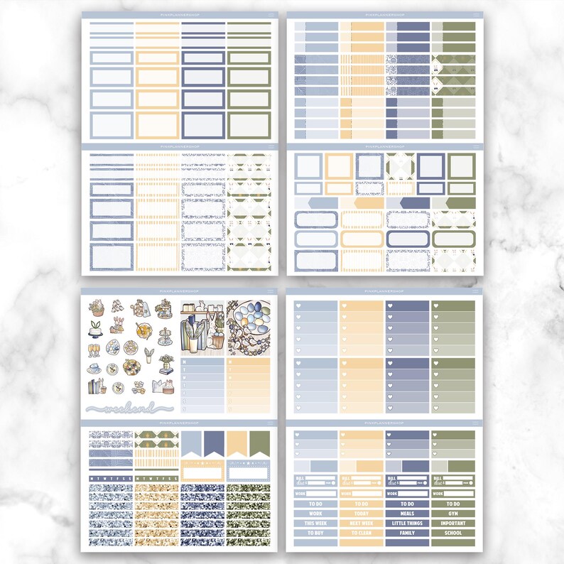 Spring Planner Stickers, Easter Sunday Weekly Kit, Erin Condren, Easter ...