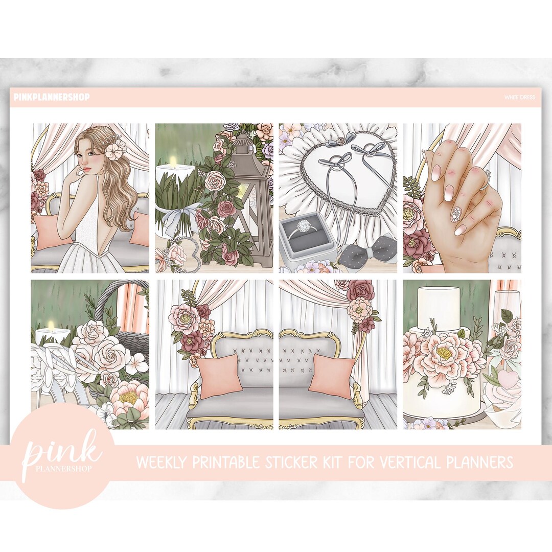 Printable Planner Stickers, Vertical Kit, Weekly Kit, Erin Condren ...