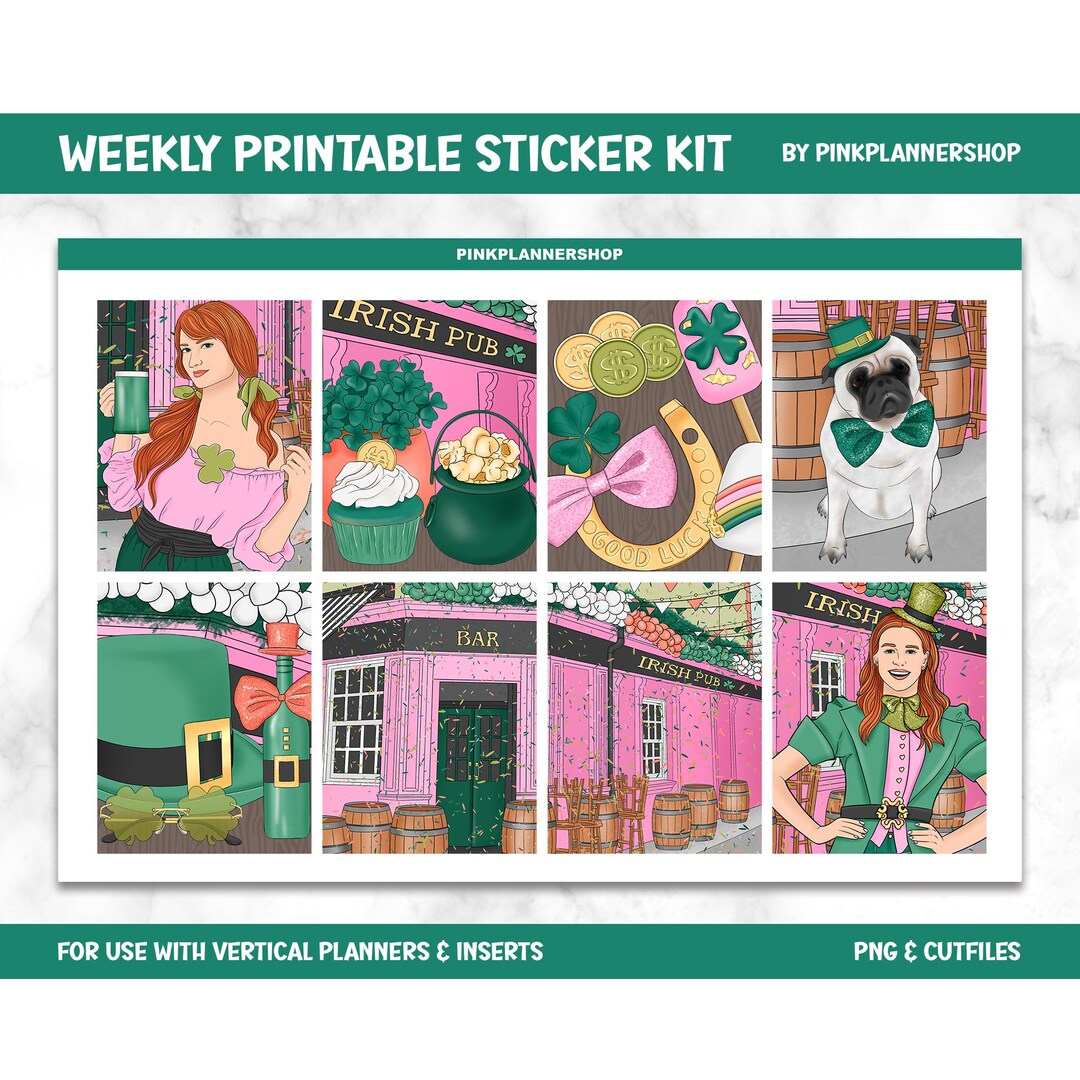 Printable Planner Stickers, St Patricks Day, Erin Condren, Sticker ...