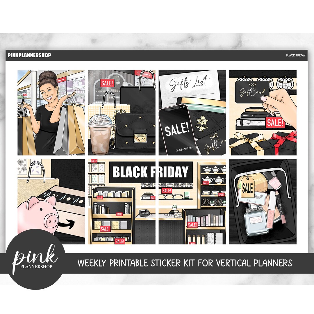 Printable Planner Stickers, Vertical Stickers, Weekly Kit, Erin Condren ...