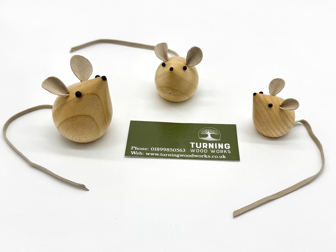 Wooden Mouse, Turned Mice. IVORY. - Etsy UK