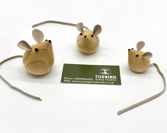 Wooden Mouse, Turned Mice. IVORY. - Etsy