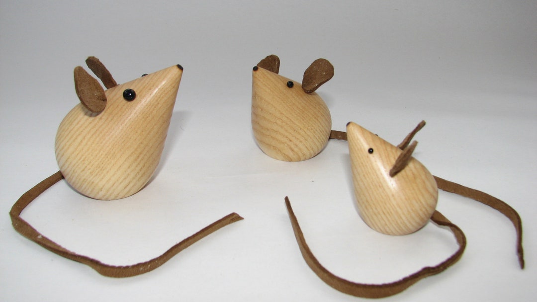 Wooden Mouse, Turned Mice. CAMEL. - Etsy