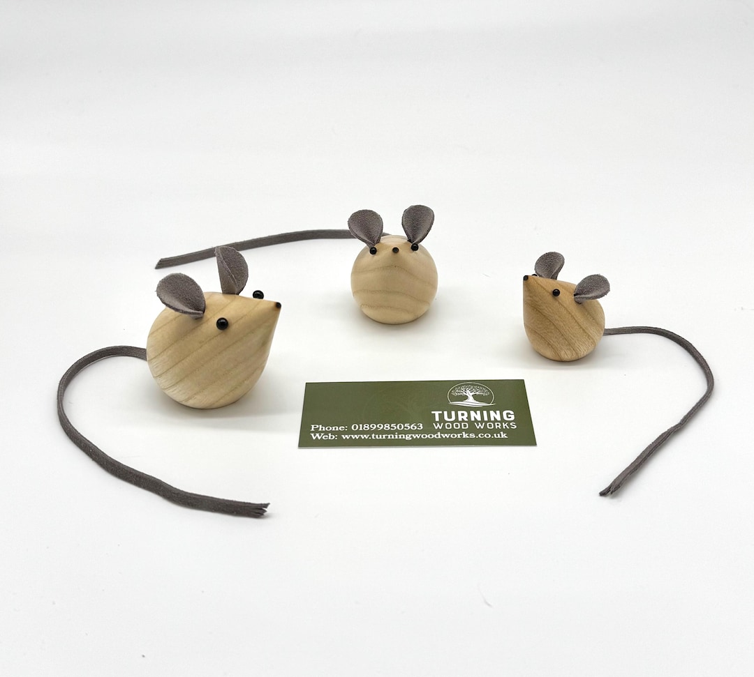Wooden Mice, Turned Mice. DOVE GREY - Etsy