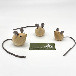 Wooden Mice, Turned Mice. DOVE GREY - Etsy