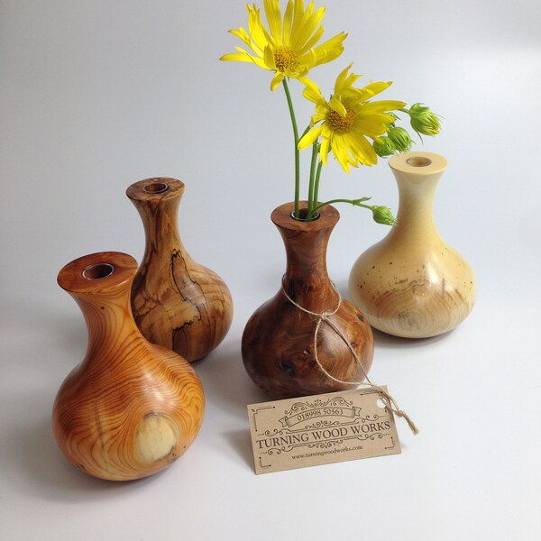 Wooden Bud Vase - Etsy