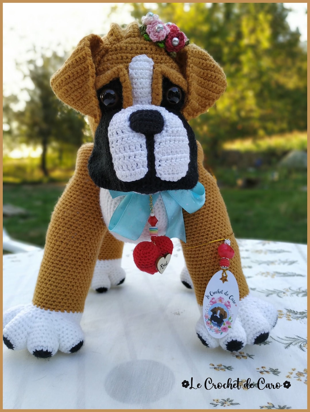 Handmade Crocheted Boxer Dog - Handcrafted Decorative Dog - Unique ...