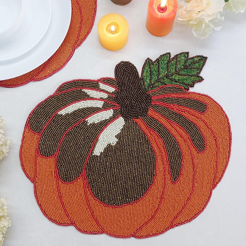 Pumpkin Shaped Placemats - Etsy