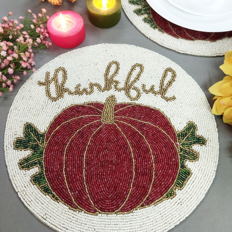 Pumpkin Shaped Placemats - Etsy
