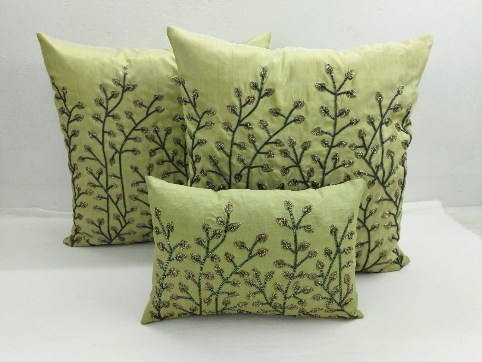 A Set of 2 Handmade Olive Green Pillow Covers - Etsy